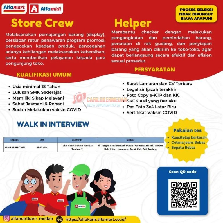 Loker SMA SMK Di PT Sumber Alfaria Trijaya Tandem 2024