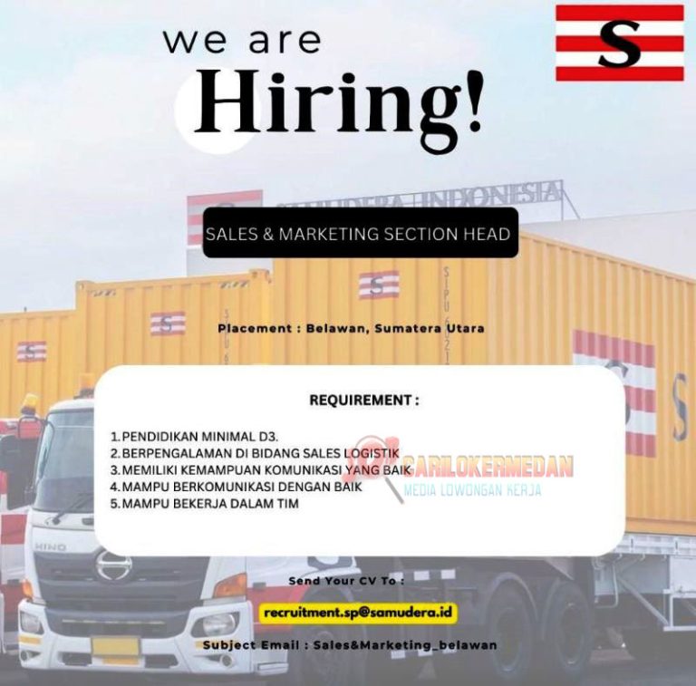 Loker D3 S1 Di PT Samudera Perdana Belawan Medan April 2025