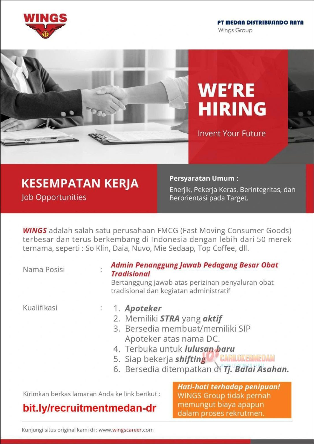 Loker D3 S1 Di PT Medan Distribusindo Raya Tanjung Balai 2025