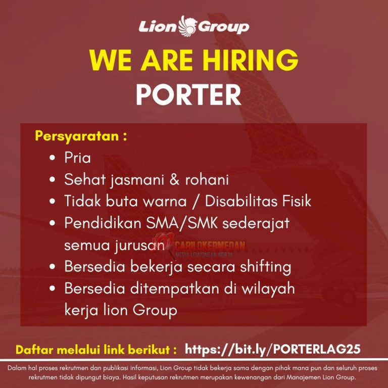 Loker SMA SMK Di Lion Air Group Medan September 2025