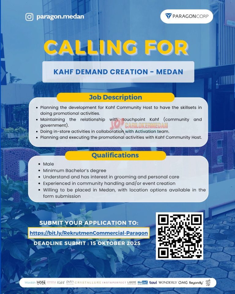 Loker S1 Di PT Paragon Technology And Innovation Medan Oktober 2025