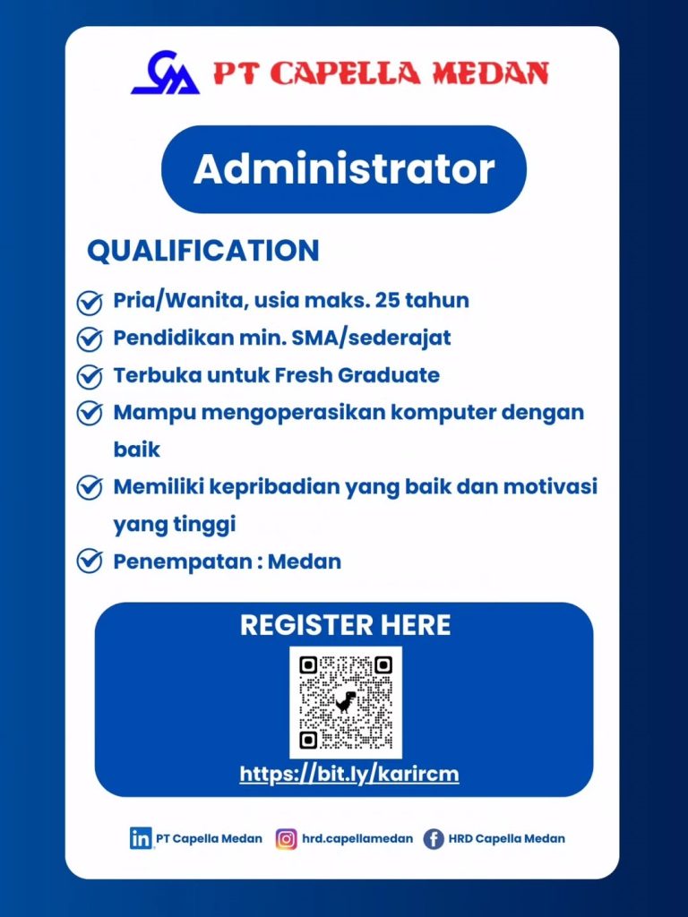 Loker SMA SMK S1 Di PT Capella Medan Medan Sumut Desember 2025