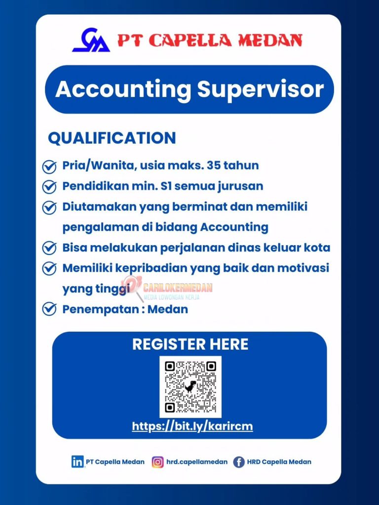 Loker SMA SMK S1 Di PT Capella Medan Medan Januari 2026
